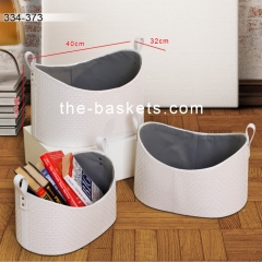 Faux Leather basket,Non-Foldable